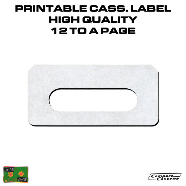 Printable Cassette Labels | High Quality | 12-Up – DupeShop